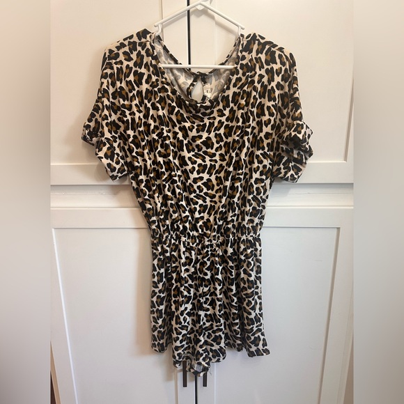 entro | Pants & Jumpsuits | Entro Leopard Print Romper | Poshmark